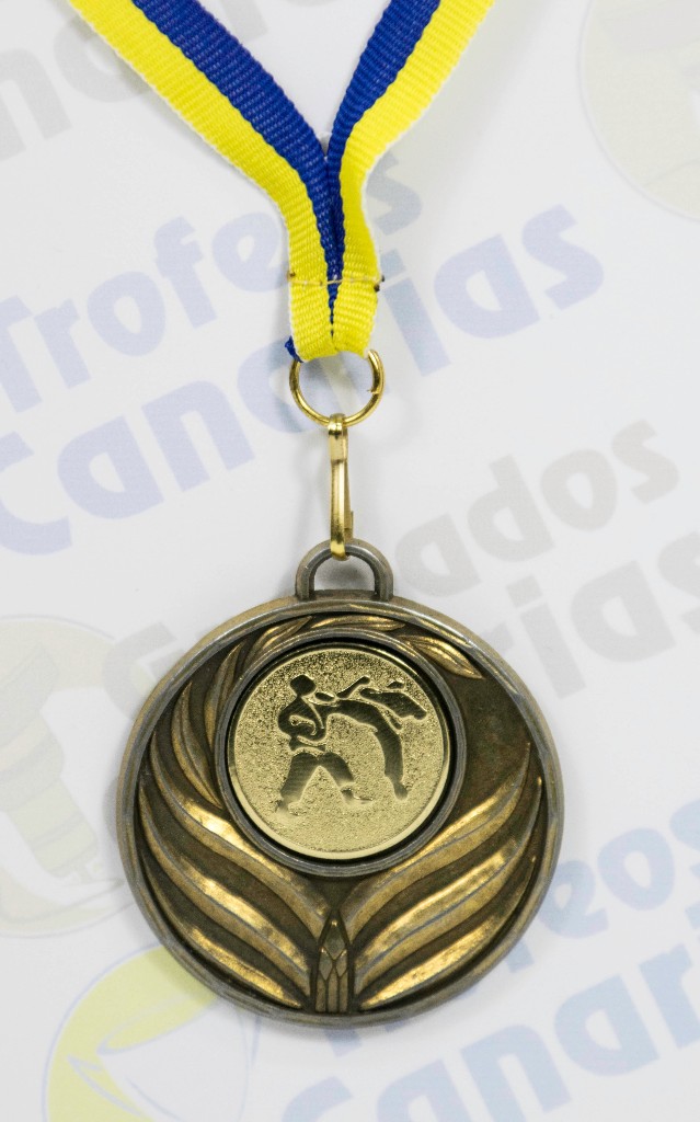 Medalla diam. 50mm dorada. Disco estándar en el anverso y reverso con ...